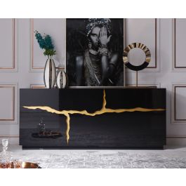 black and gold distressed furniture