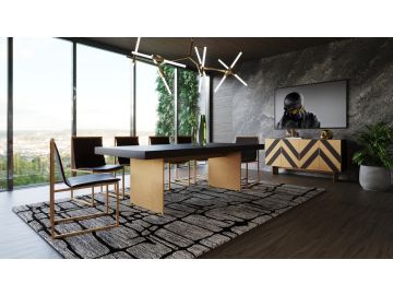 Modrest Castillo Modern Walnut Dining Table