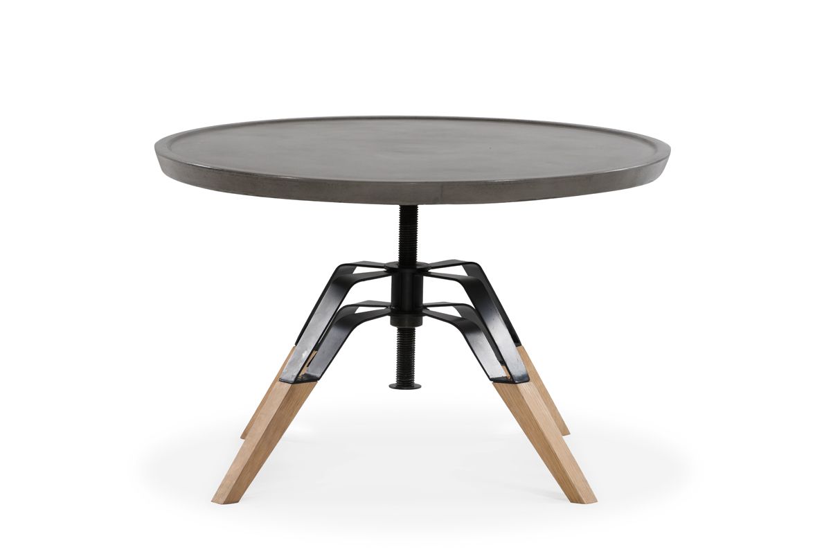 Modrest Yates Modern Concrete & Oak Coffee Table