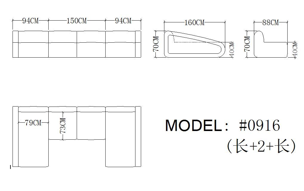 L Shape Sofa Divano Chaise Longue Dwg Divani Casa 0916 Modern Purple ...