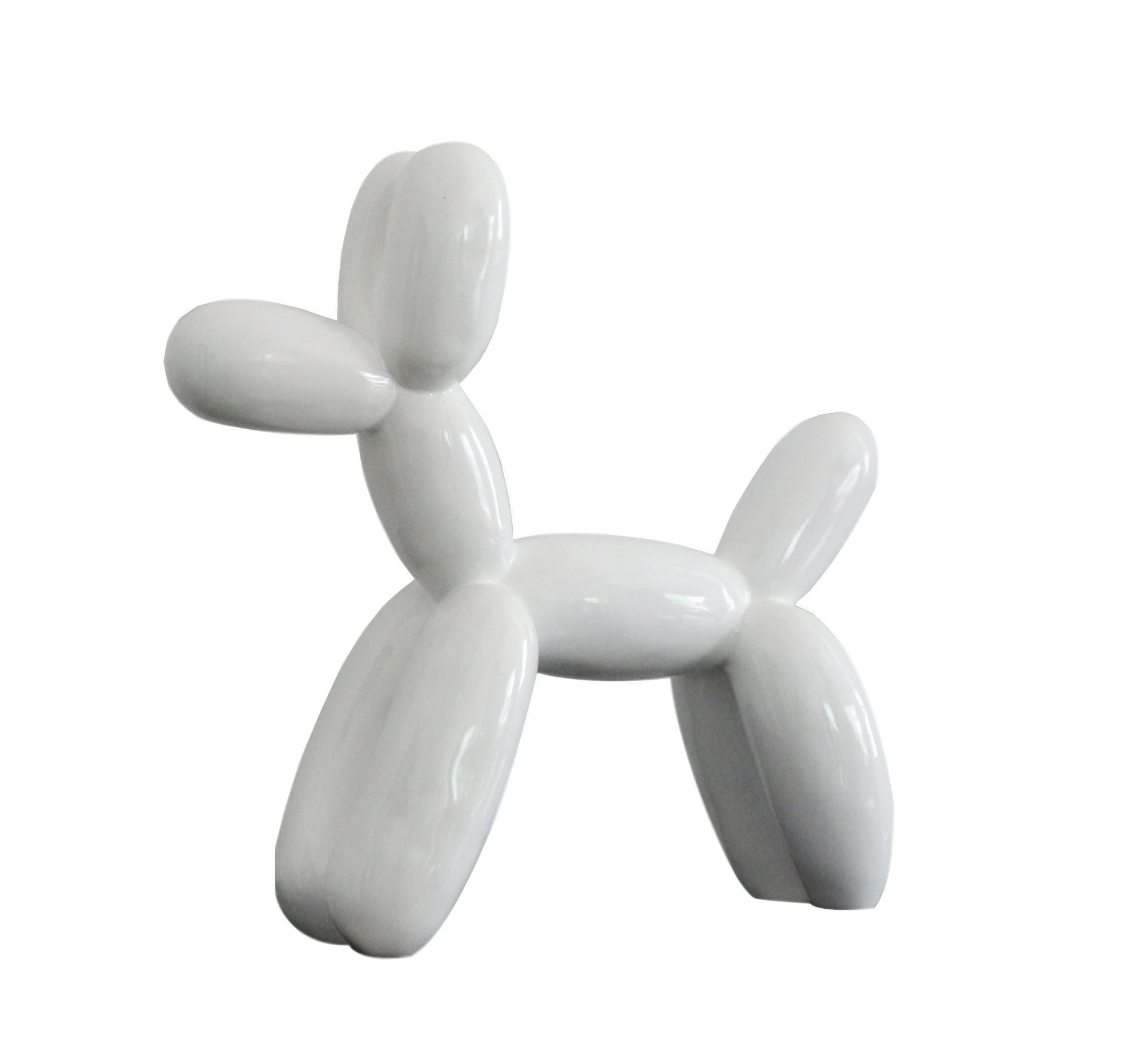 Modern White Large Balloon Dog Sculpture