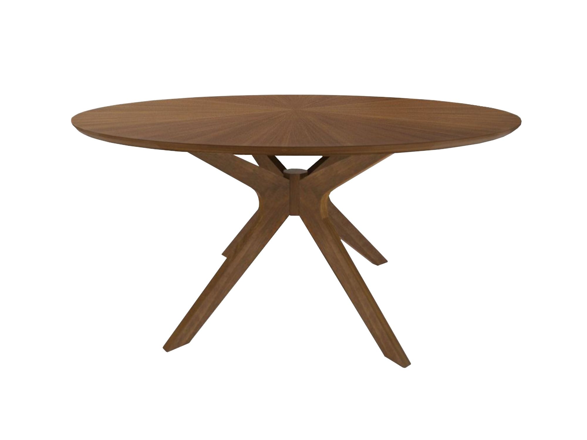 Modrest Prospect - Modern 47 Round Walnut Dining Table