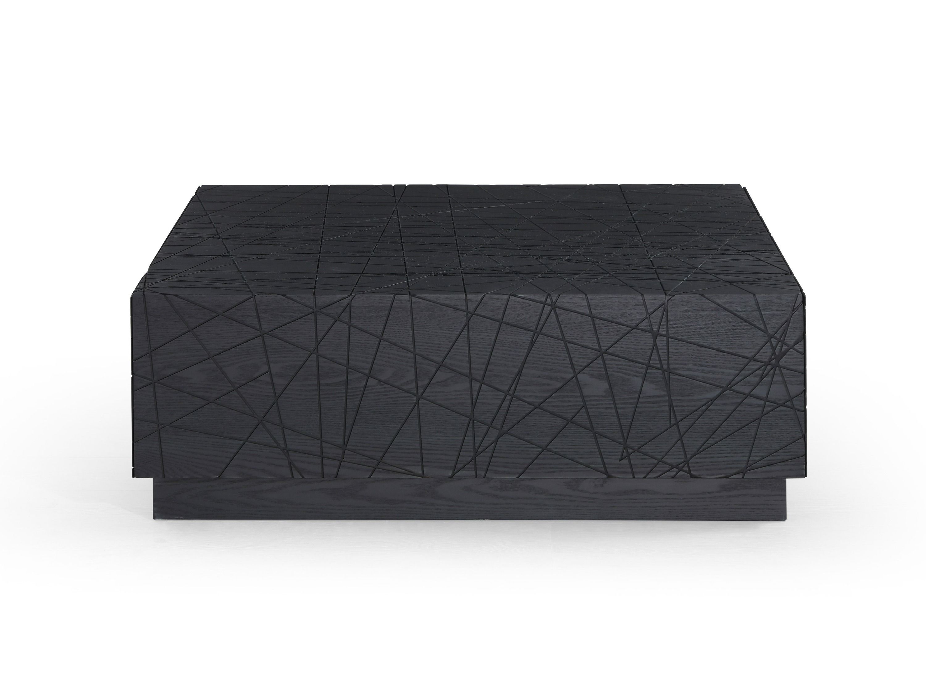 square coffee table black