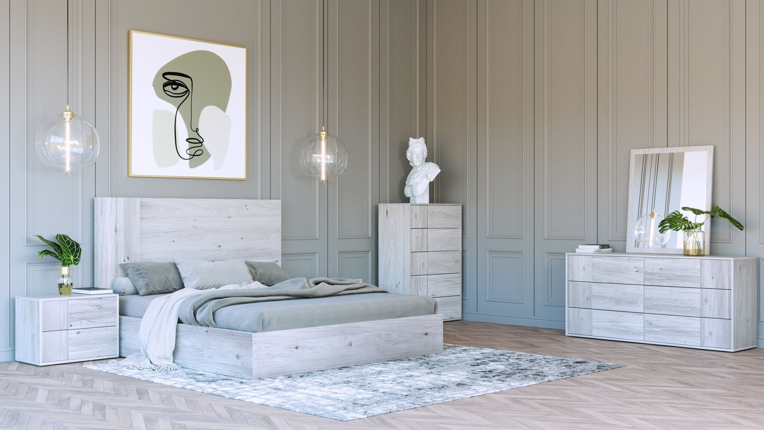 white bedroom set