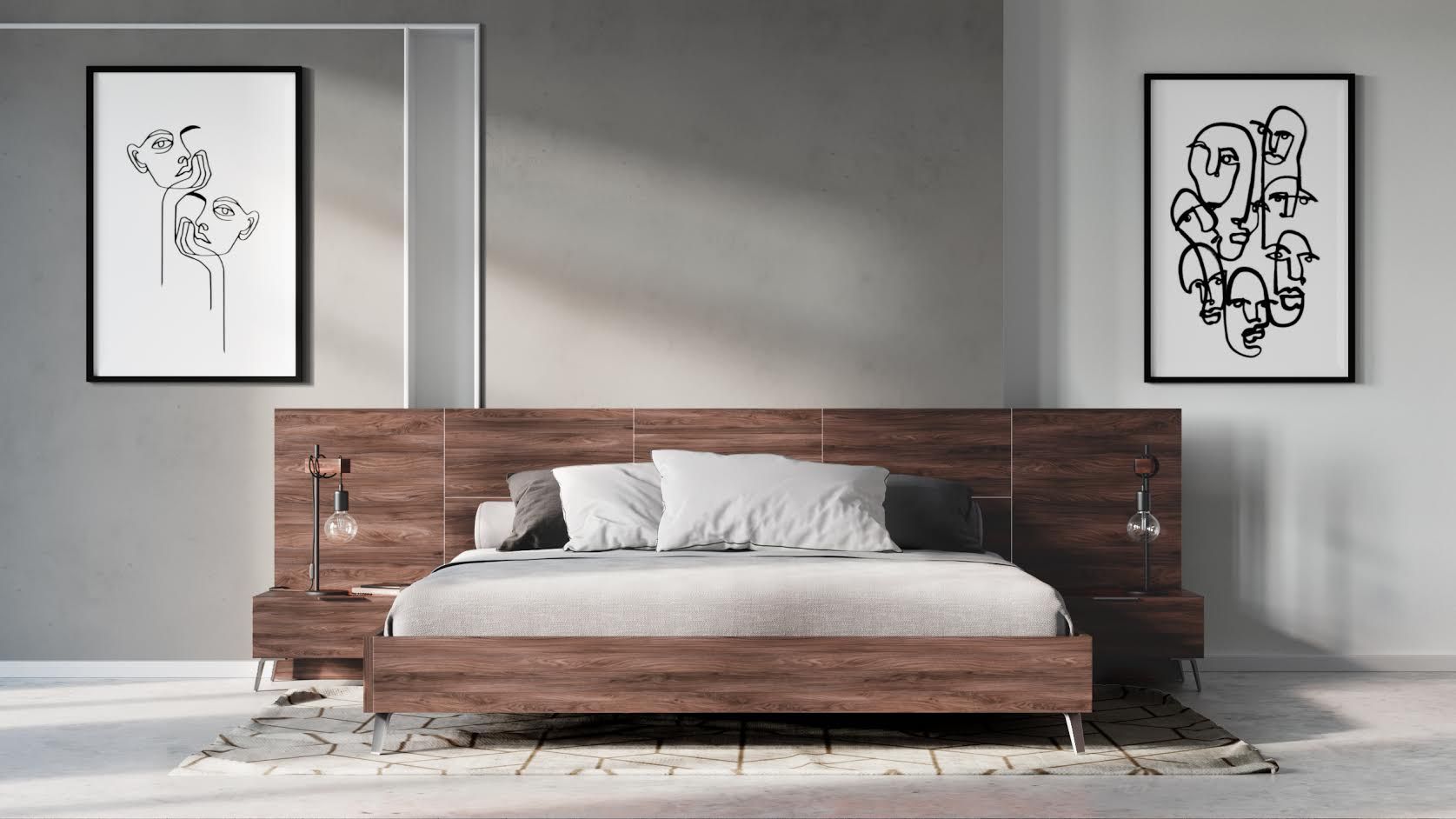 contemporary bed frame