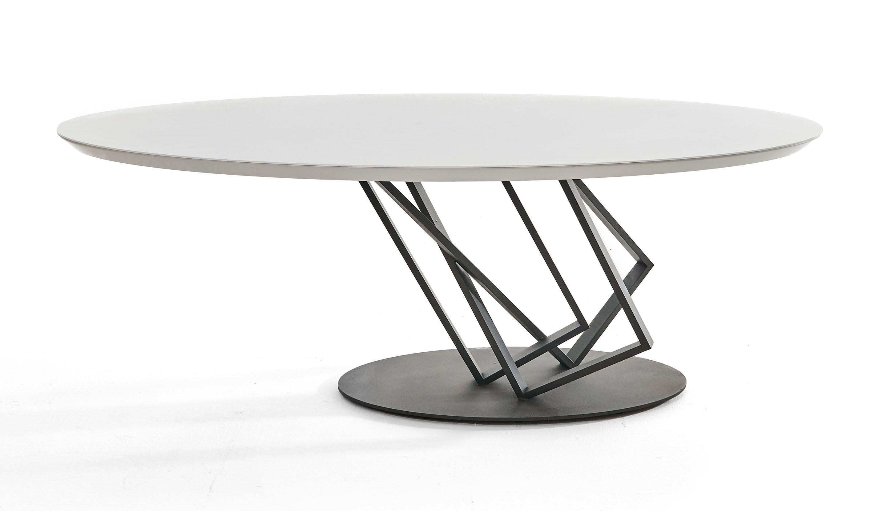 large white gloss dining table