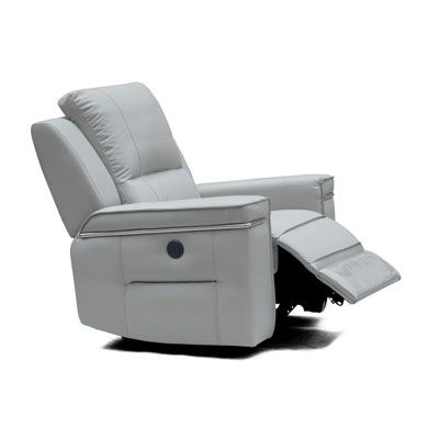 Divani Casa Hearst Modern Dark Grey Leatherette Recliner Chair
