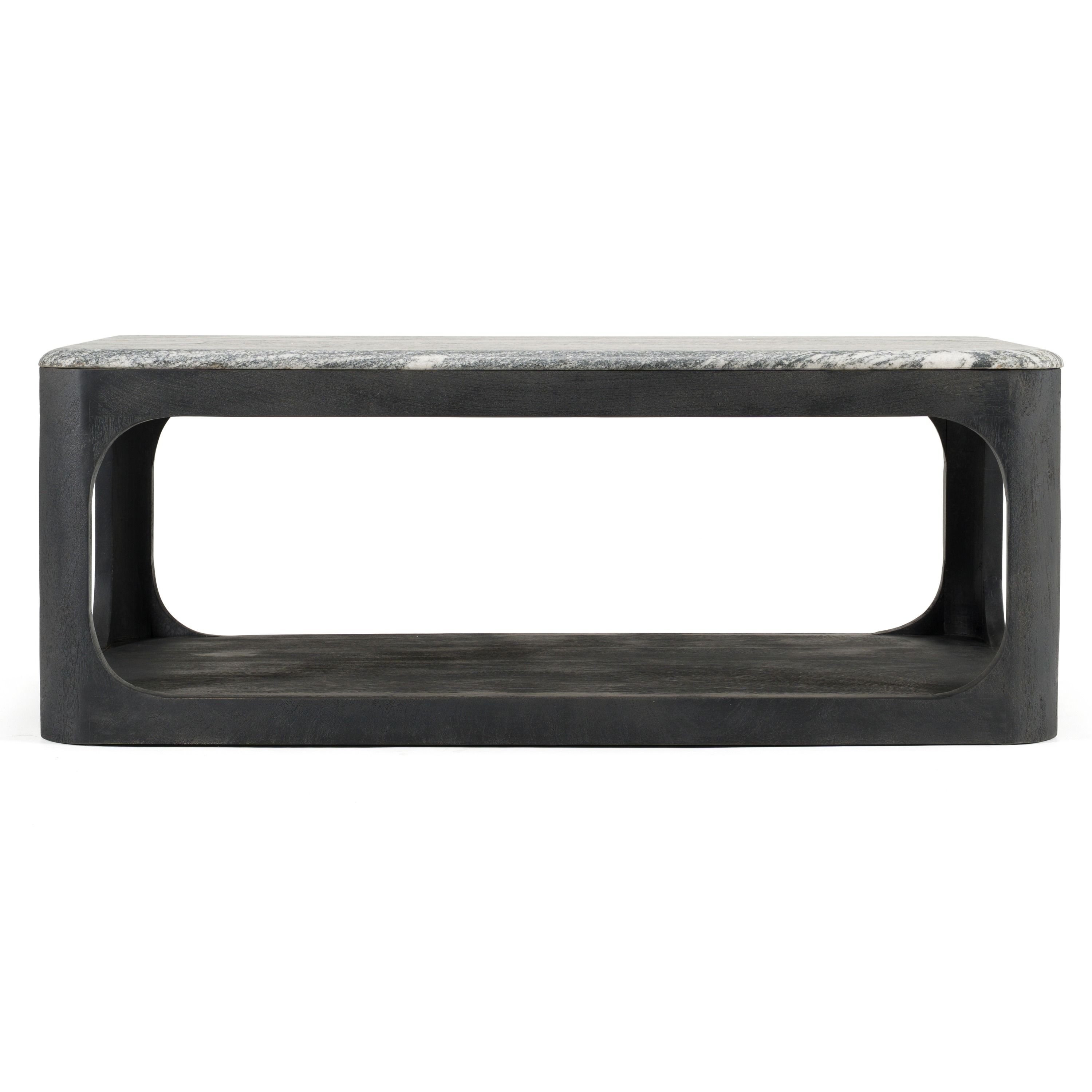 Modrest Marco - Modern Black & White Granite Coffee Table