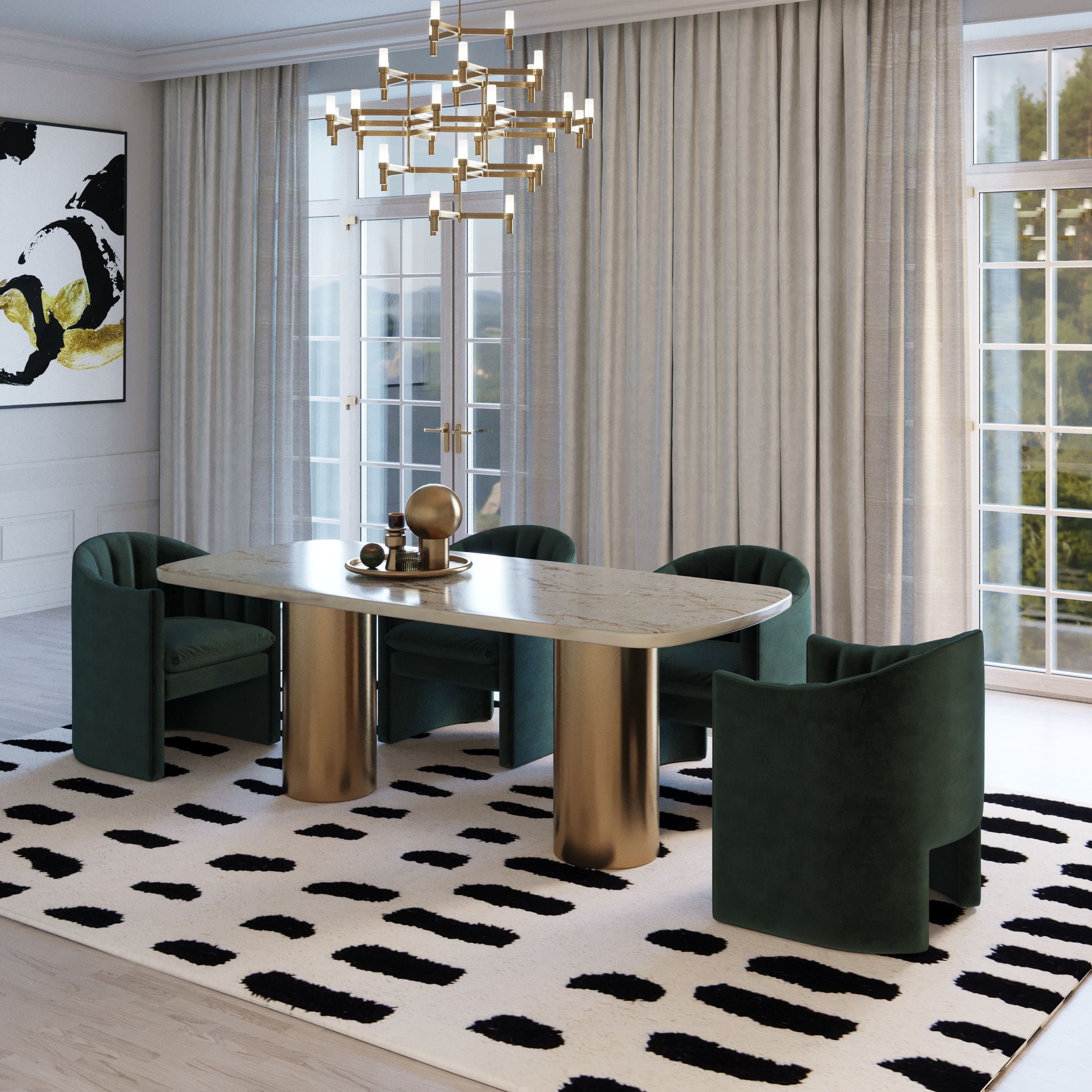 glamorous dining table