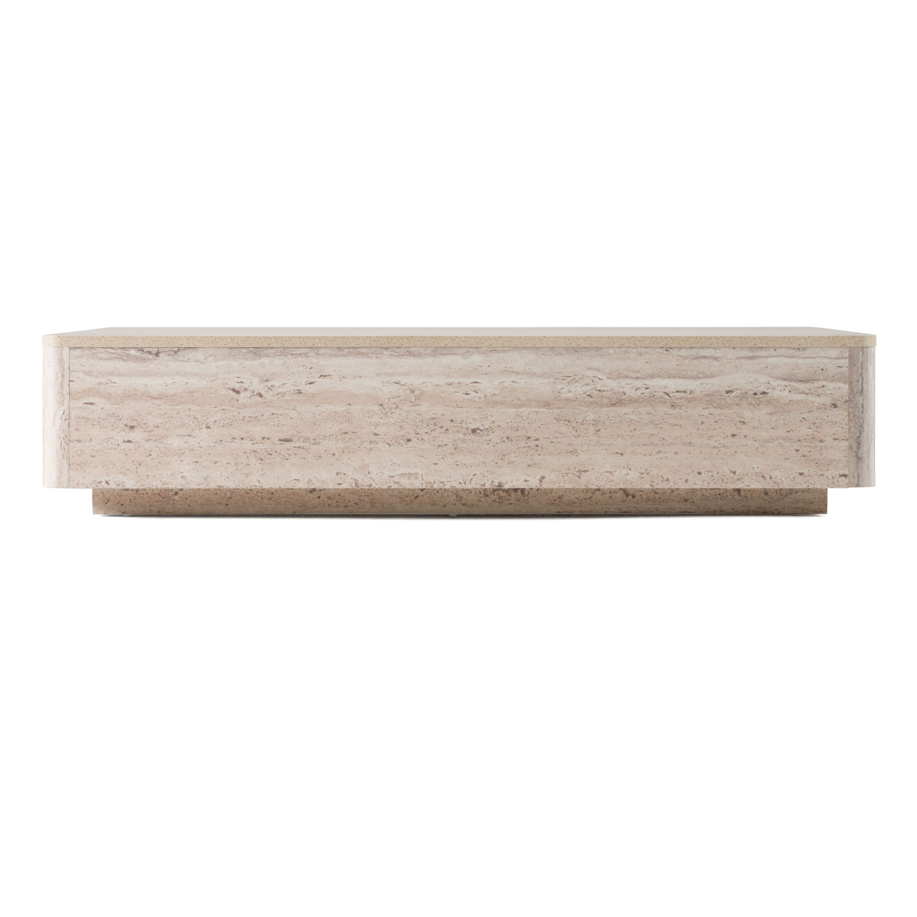Nova Domus Roma - Modern Travertine Rectangular Coffee Table