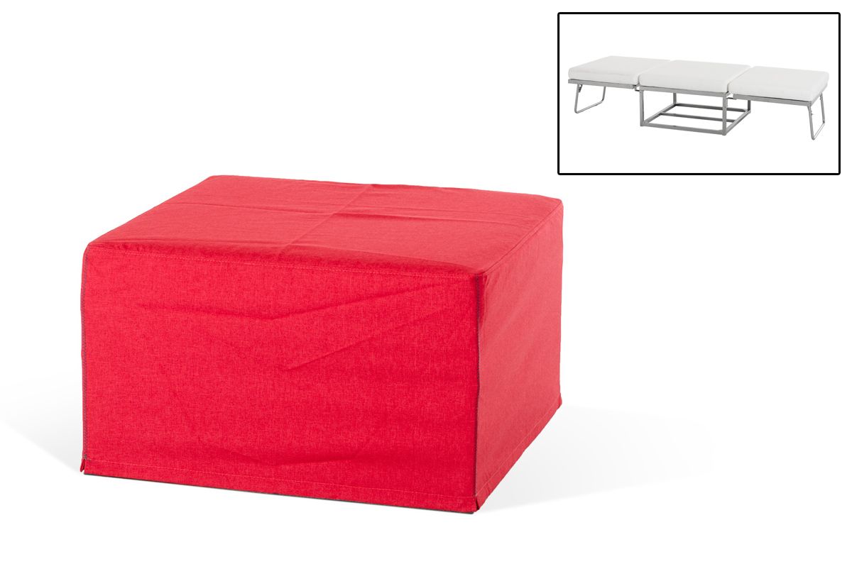 red ottoman bed