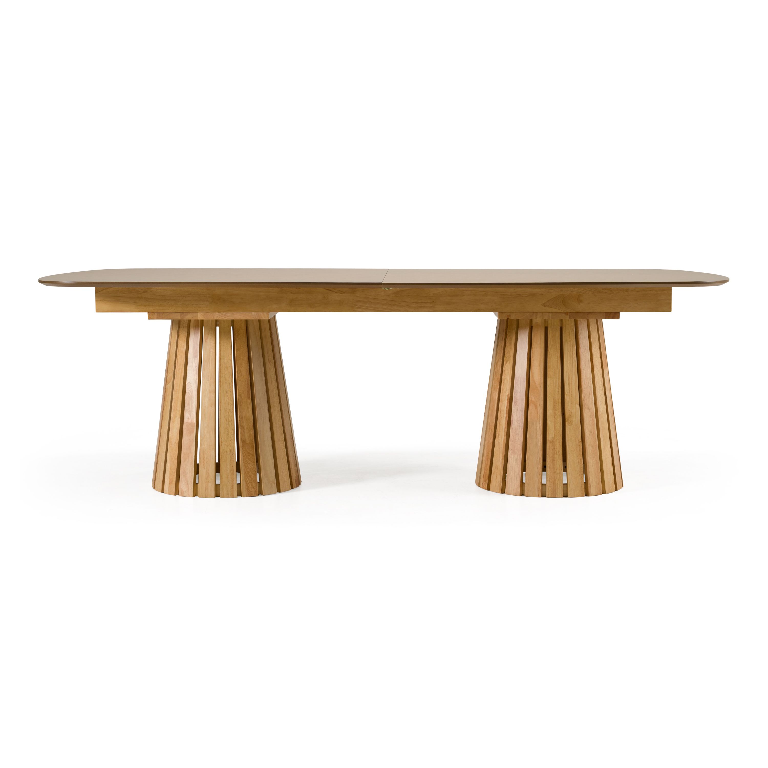 Modrest Truman - Mid-Century Modern Natural Oak Extendable Dining Table