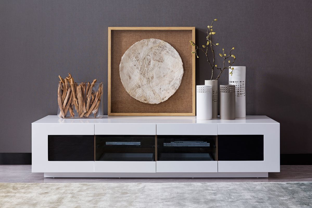 Frost Modern Small White TV Unit