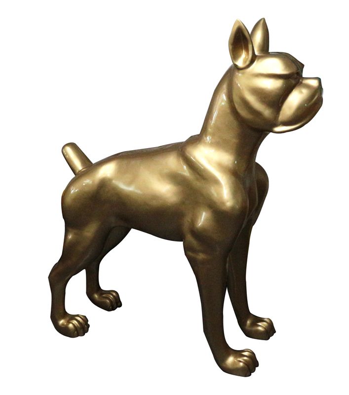 Large Gold Dog Sculpture