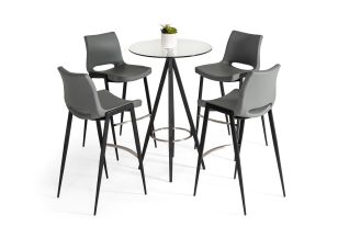 Modrest Dallas - Modern Brushed Stainless Steel Dining Table