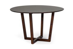 Modrest Prospect - Modern 47 Round Walnut Dining Table