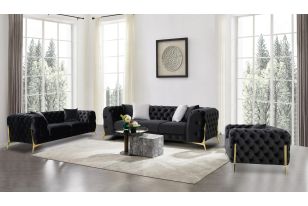 black material sofa