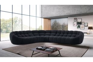 black couch back view