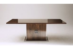Modrest Dallas - Modern Brushed Stainless Steel Dining Table