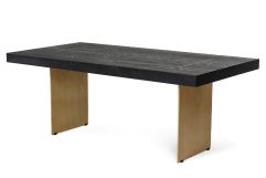 Perret - Glam Black Ash & Brushed Brass Modern Buffet