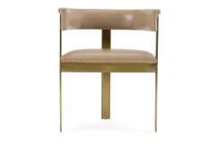 Modrest Boswell - Modern Grey Faux Leather + Black Dining Chair