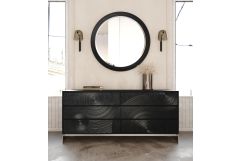 Modrest Cirque - Modern Black Ash Nightstand