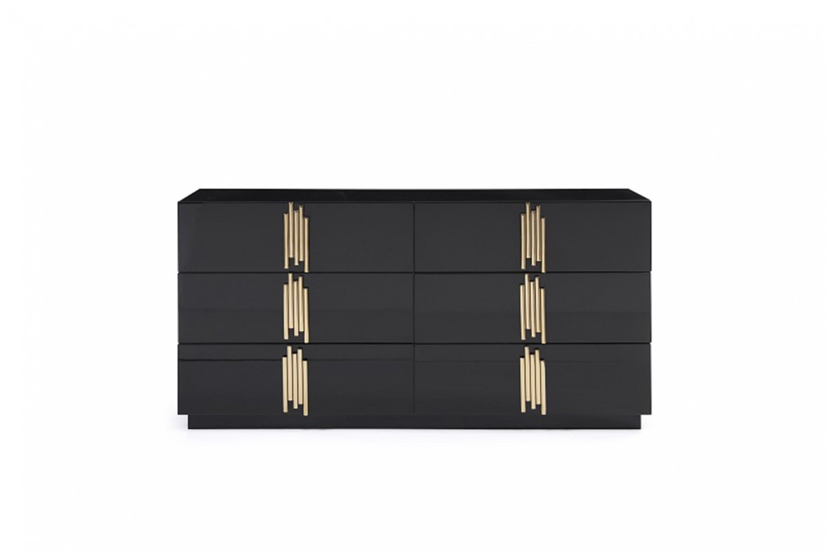 Modrest Token Modern Black & Gold Bed